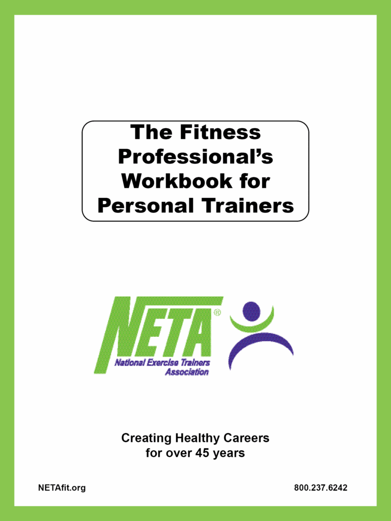 The Fitness Professional's Workbook for Personal Trainers 2025 | NETA ...